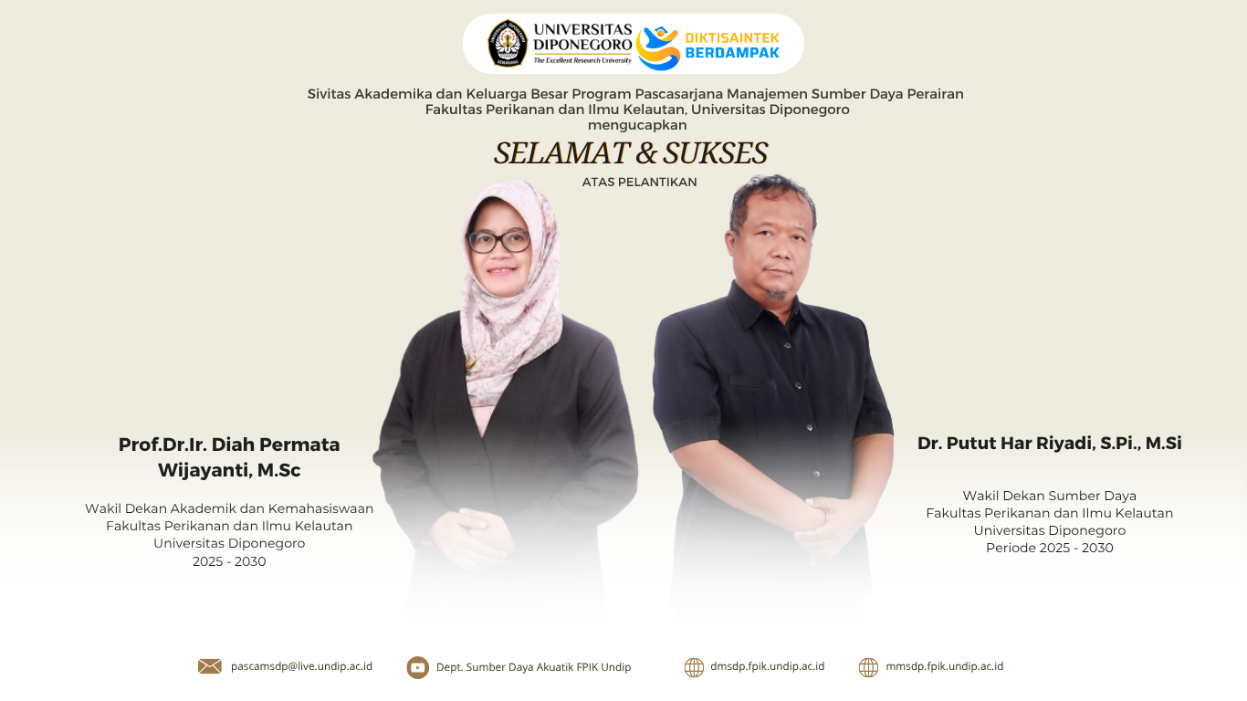 Selamat & Sukses Pelantikan Wakil Dekan FPIK Undip - Doktor Manajemen ...